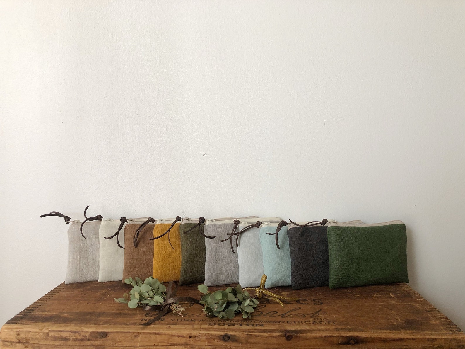 Linen Coin Purse Linen Change Purse Zipper Wallet Pouch - Etsy