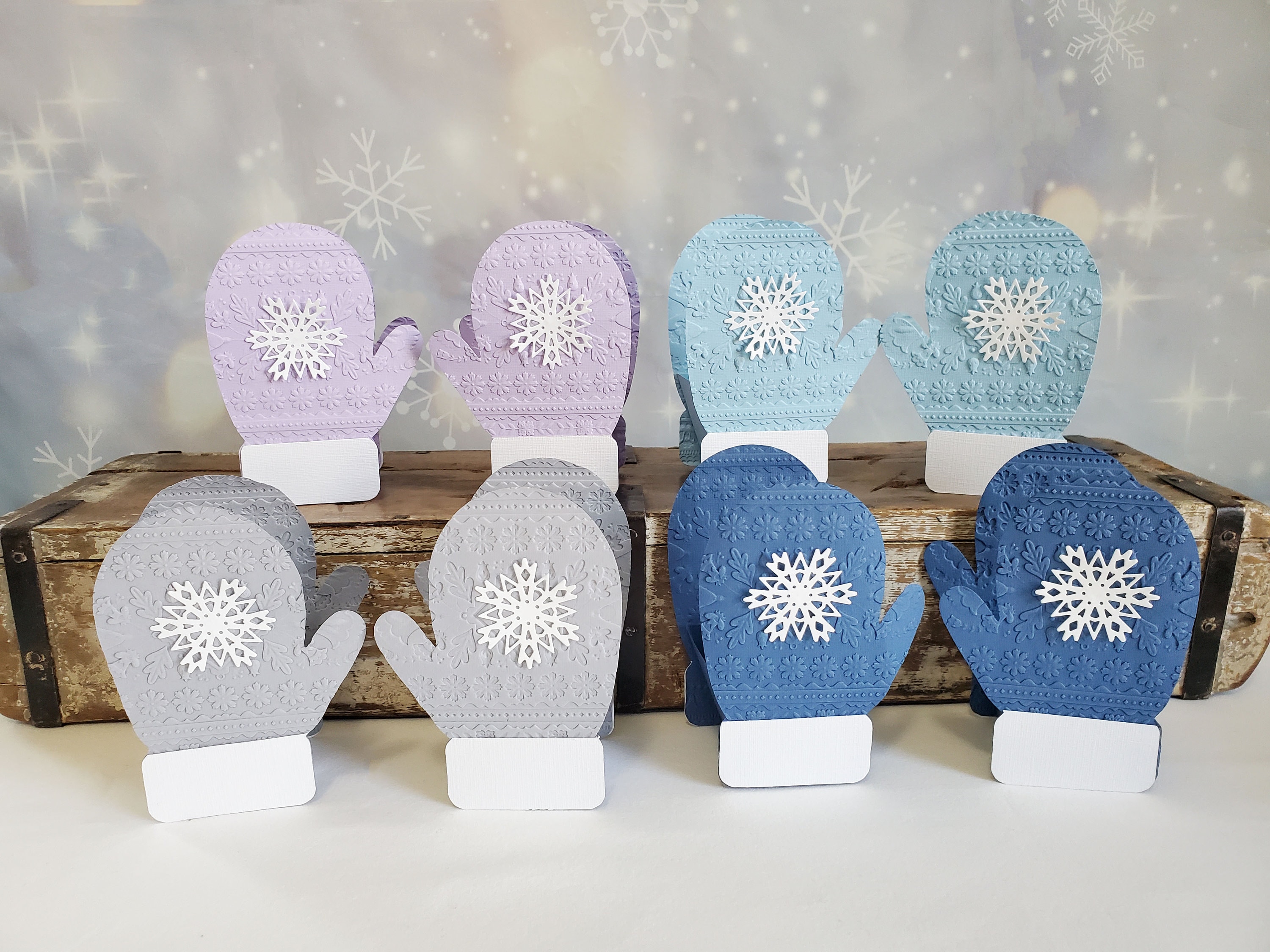 Snowflake Mitten Party Favor Gift Box Snack Box Set of 8 | Etsy