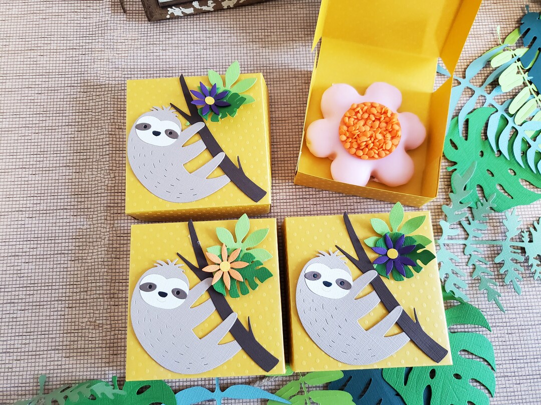 Sloth Gift Box | Party Favor – Set of 6 - Etsy