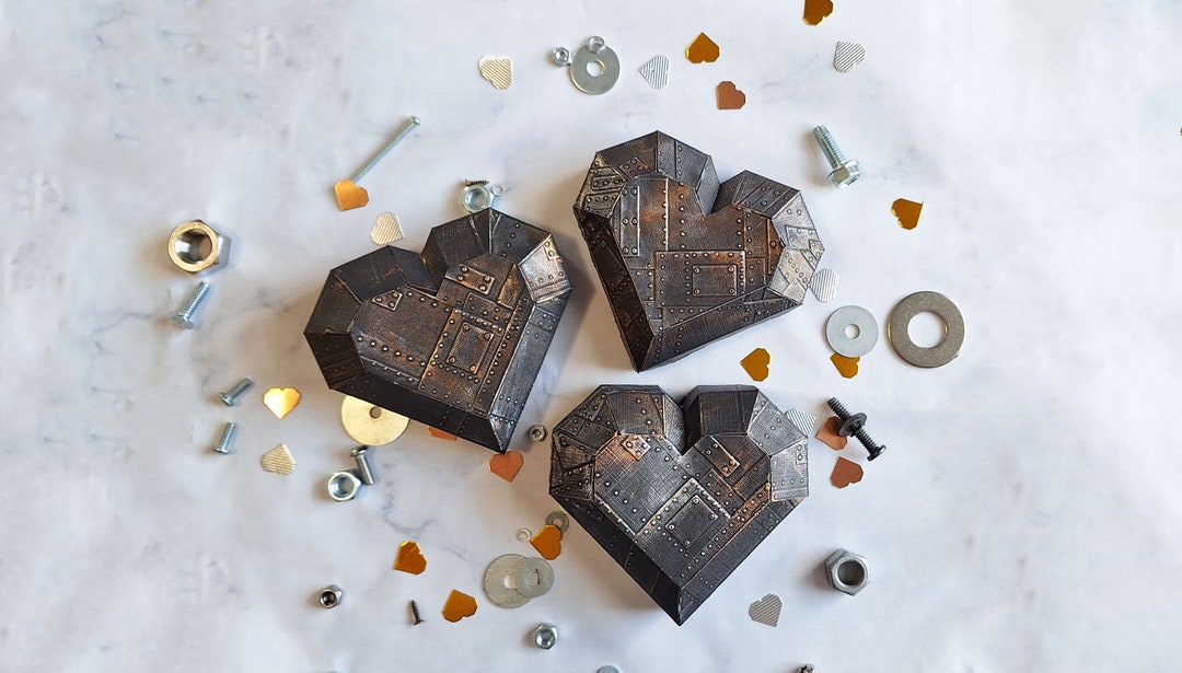 Geo Heart Box | Gift Box | Party Favor – Set of 4 - Etsy