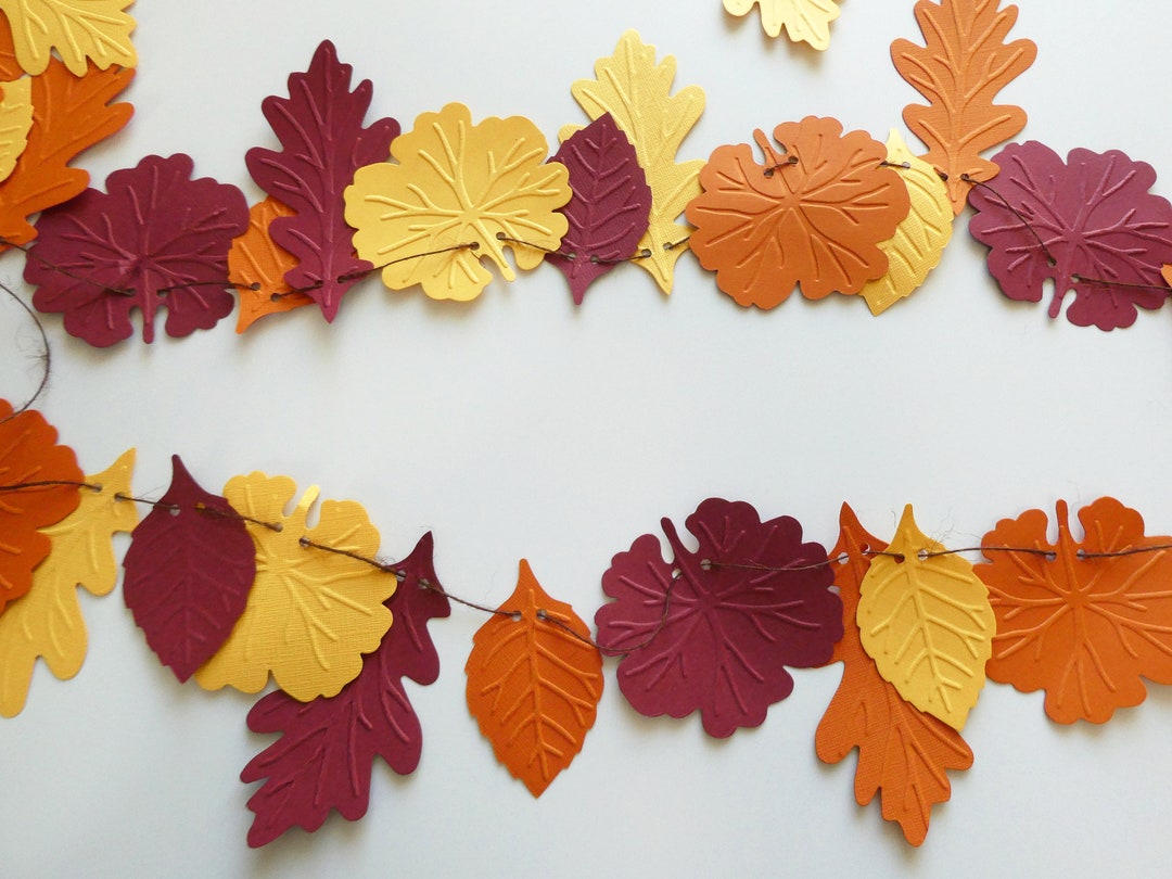 Paper Fall Leaves Garland | Banner - Etsy