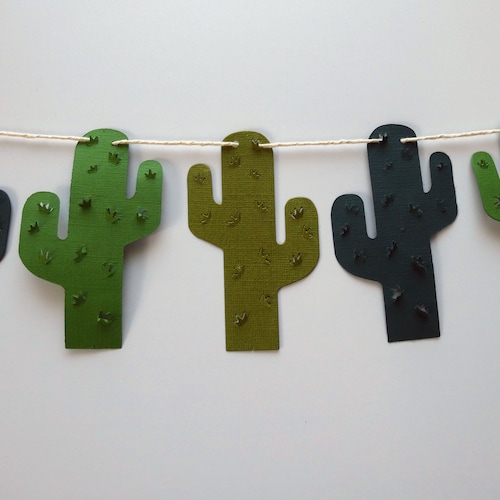 Cactus Party Banner Customizable Colors - Etsy
