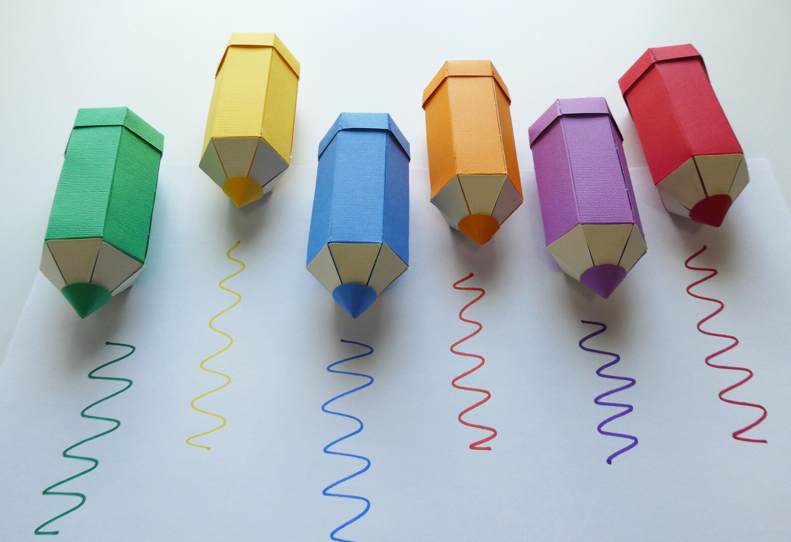 Large Colored Paper Pencil Boxes Party Favors Gift Box | Etsy