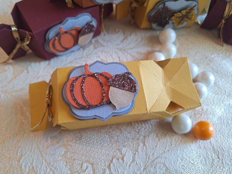 Small Fall Candy Shaped Gift Box | Cracker | Party Favor – Set of 6 - Etsy