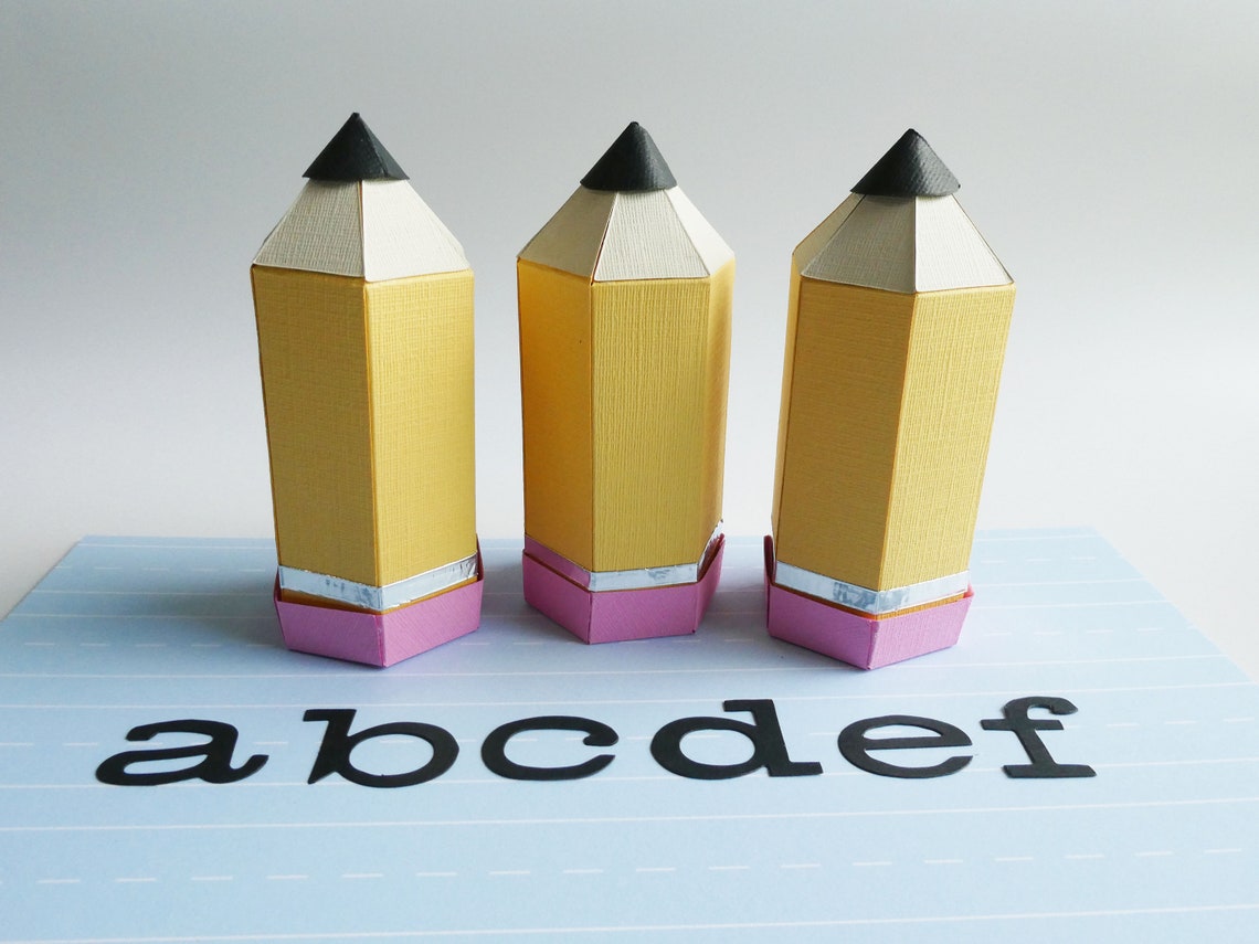 Large Paper Pencil Boxes | Party Favors | Gift Box – Set of 6 - Etsy