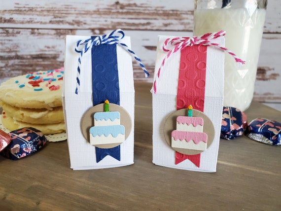 Birthday Cake Mini Milk Carton Party Favors Gift Boxes Set | Etsy