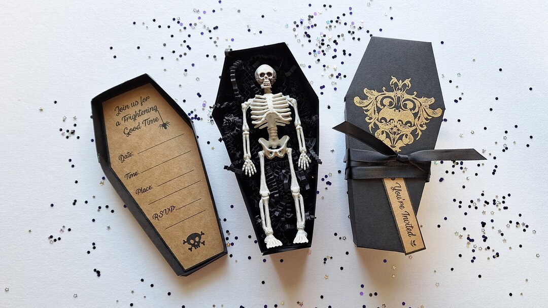 Coffin Invitations or Party Favors | Gift Box – Set of 6 - Etsy