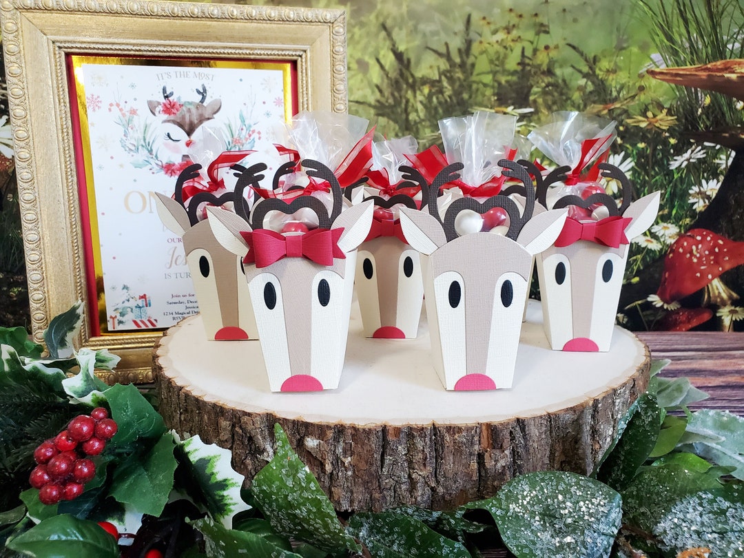 Reindeer Gift Box | Party Favor – Set of 8 - Etsy
