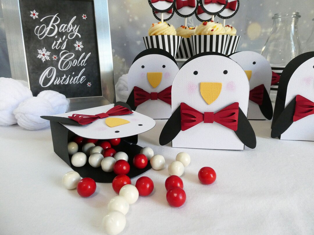 Penguin Party Favor | Treat Box | Snack Box – Set 6 - Etsy