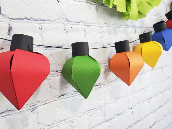 Large Paper Christmas Lights Garland Gift Box Party Favors - Etsy