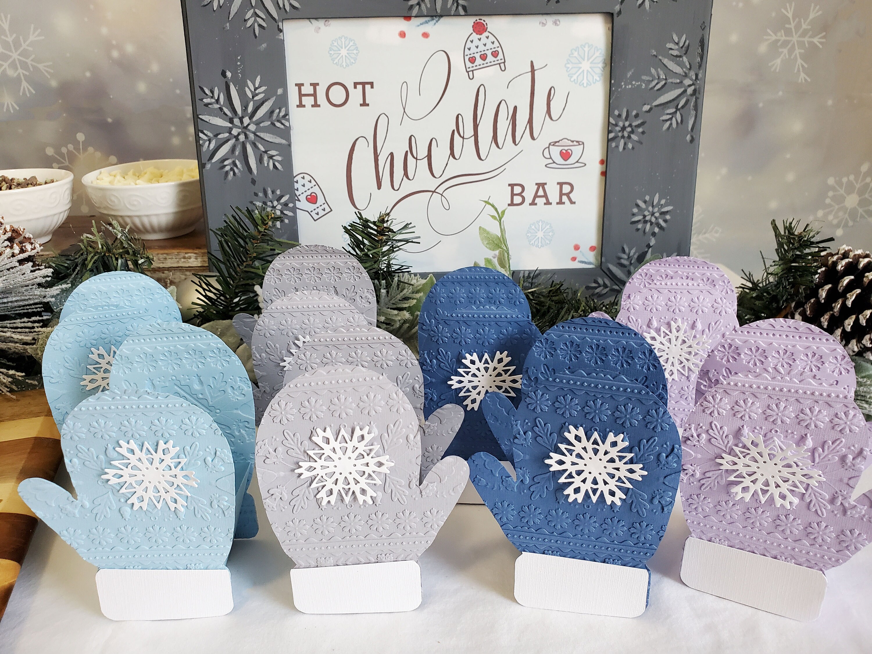 Snowflake Mitten Party Favor Gift Box Snack Box Set of 8 | Etsy