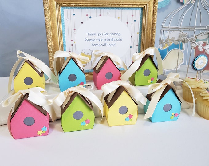 Birdhouse Party Favors Gift Box Set of 8 - Etsy