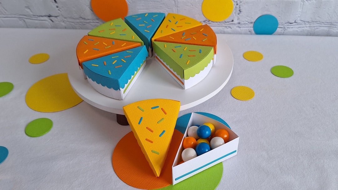 Cake Slice Gift Boxes | Party Favors – Set of 8 - Etsy