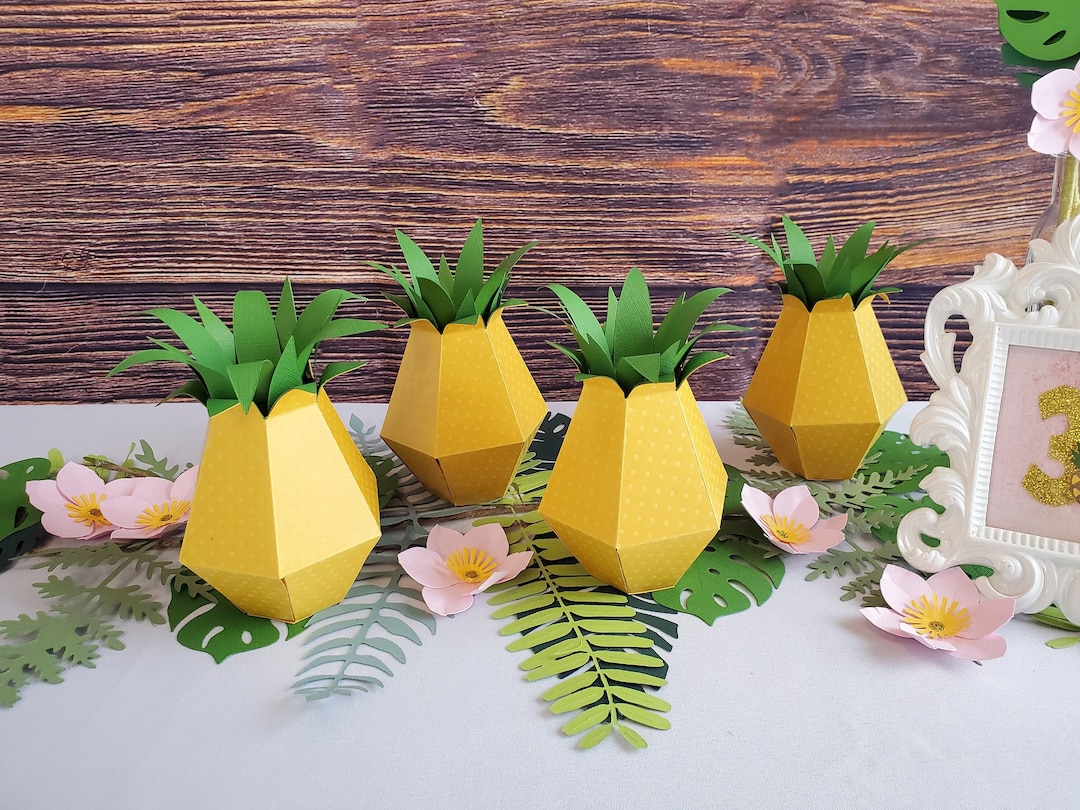 Pineapple Gift Box | Party Favor | Table Decoration - Set of 4 - Etsy