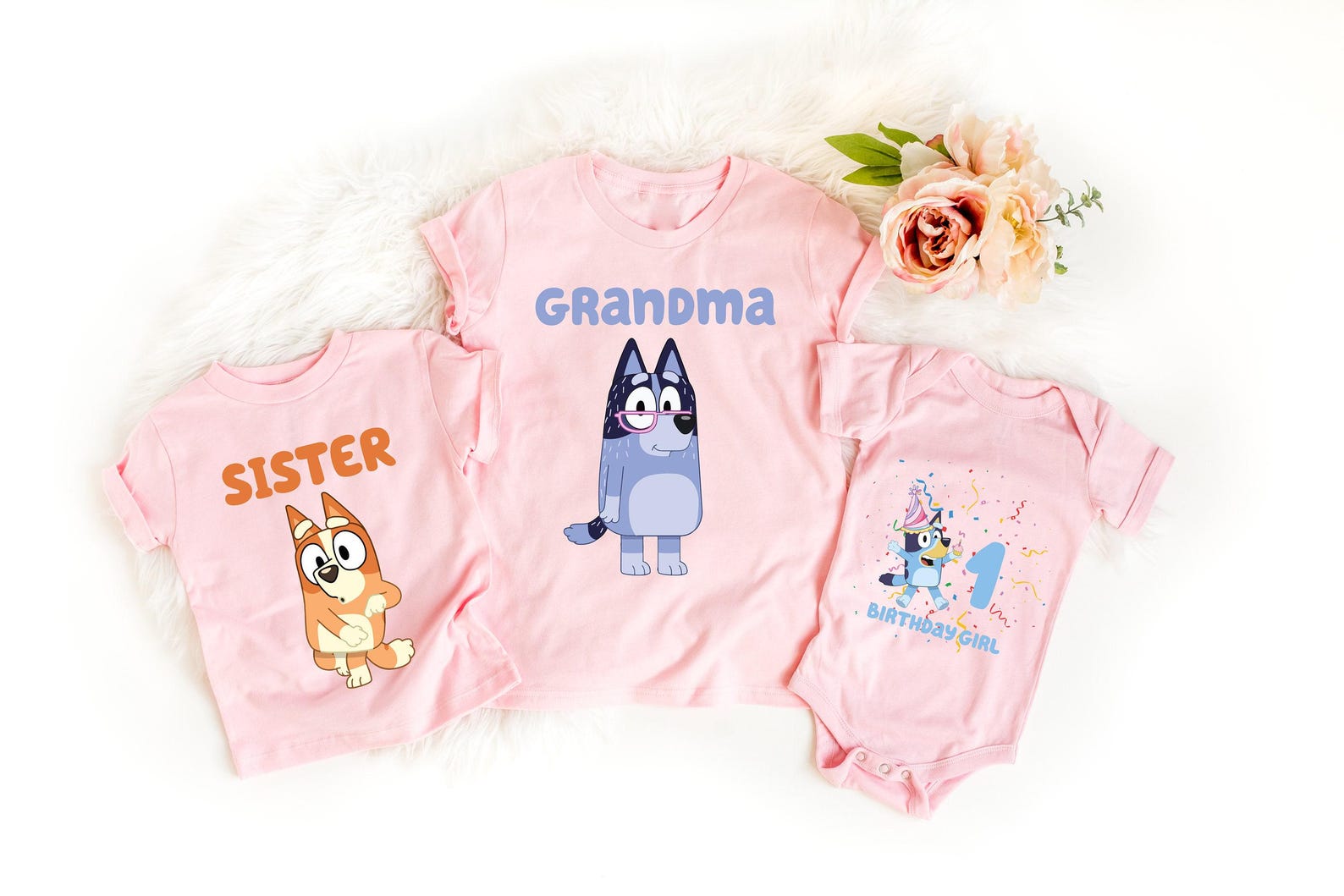Personalized Bluey Family Matching Shirts, Custom Bluey Bingo T-shirts ...