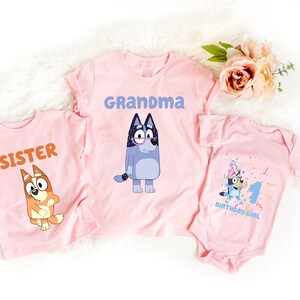 Personalized Bluey Family Matching Shirts, Custom Bluey Bingo T-shirts ...