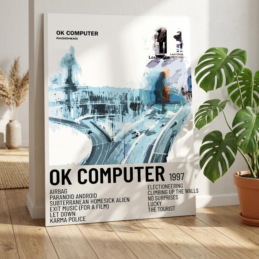 Radiohead OK Computer Album Art Print – Alternative Rock Music Poster ...