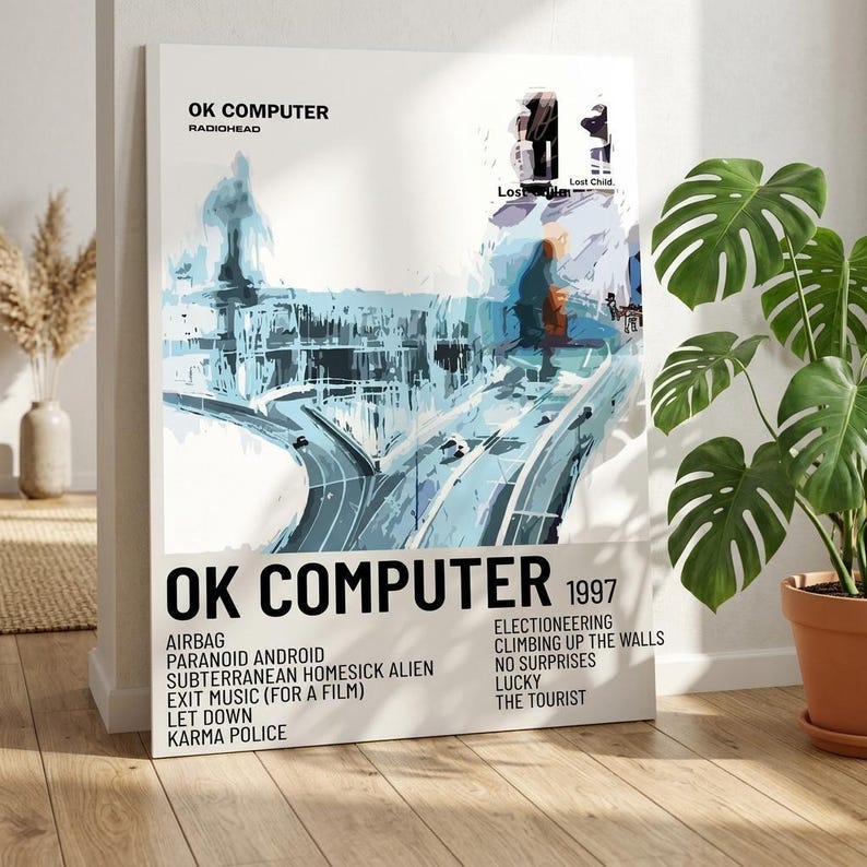 Radiohead OK Computer Album Art Print – Alternative Rock Music Poster ...