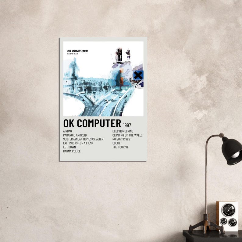 Radiohead OK Computer Album Art Print – Alternative Rock Music Poster ...