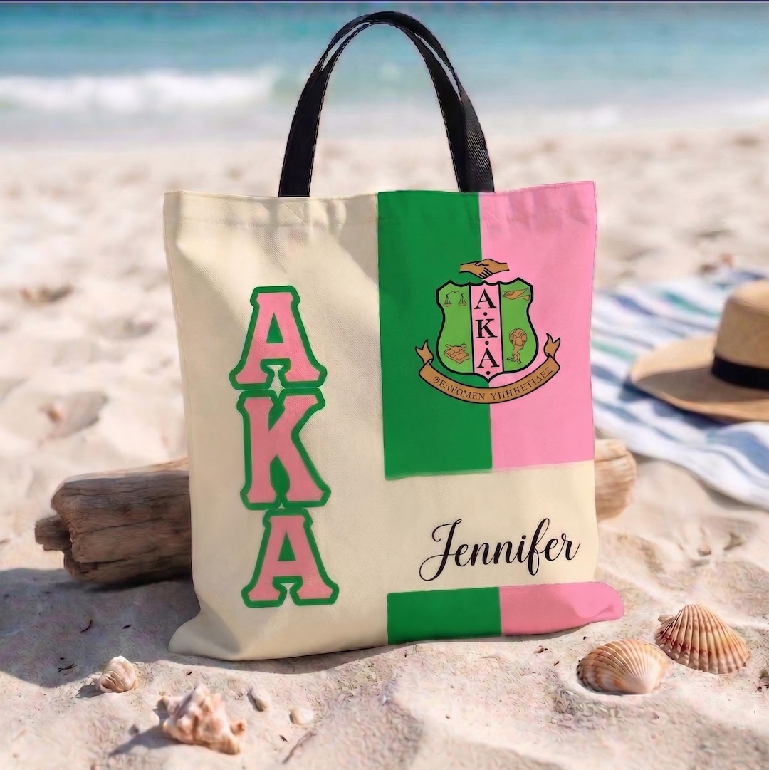 Personalized Alpha Kappa Tote Bag, Customize Alpha Kappa Sorority Tote ...