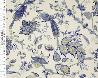 Drapery Fabric, Upholstery Fabric, Birds Fabric, Pillow Fabric, Slip ...