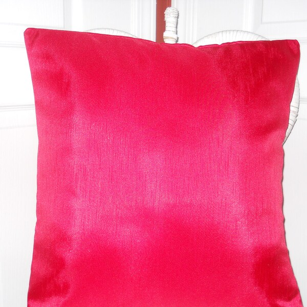 Red Satin Pillows - Etsy