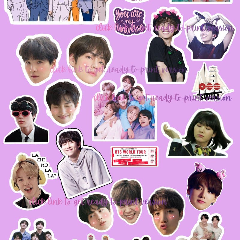 Bts Taehyung Stickers - Etsy