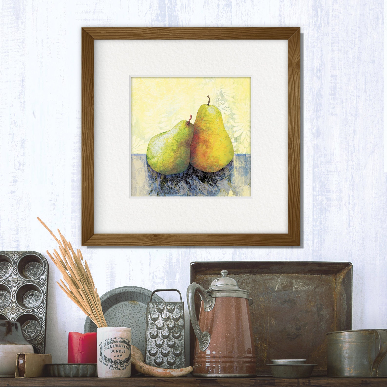 Two Pears Print Wall Art | DOWNLOADABLE Fine Art Print - Etsy