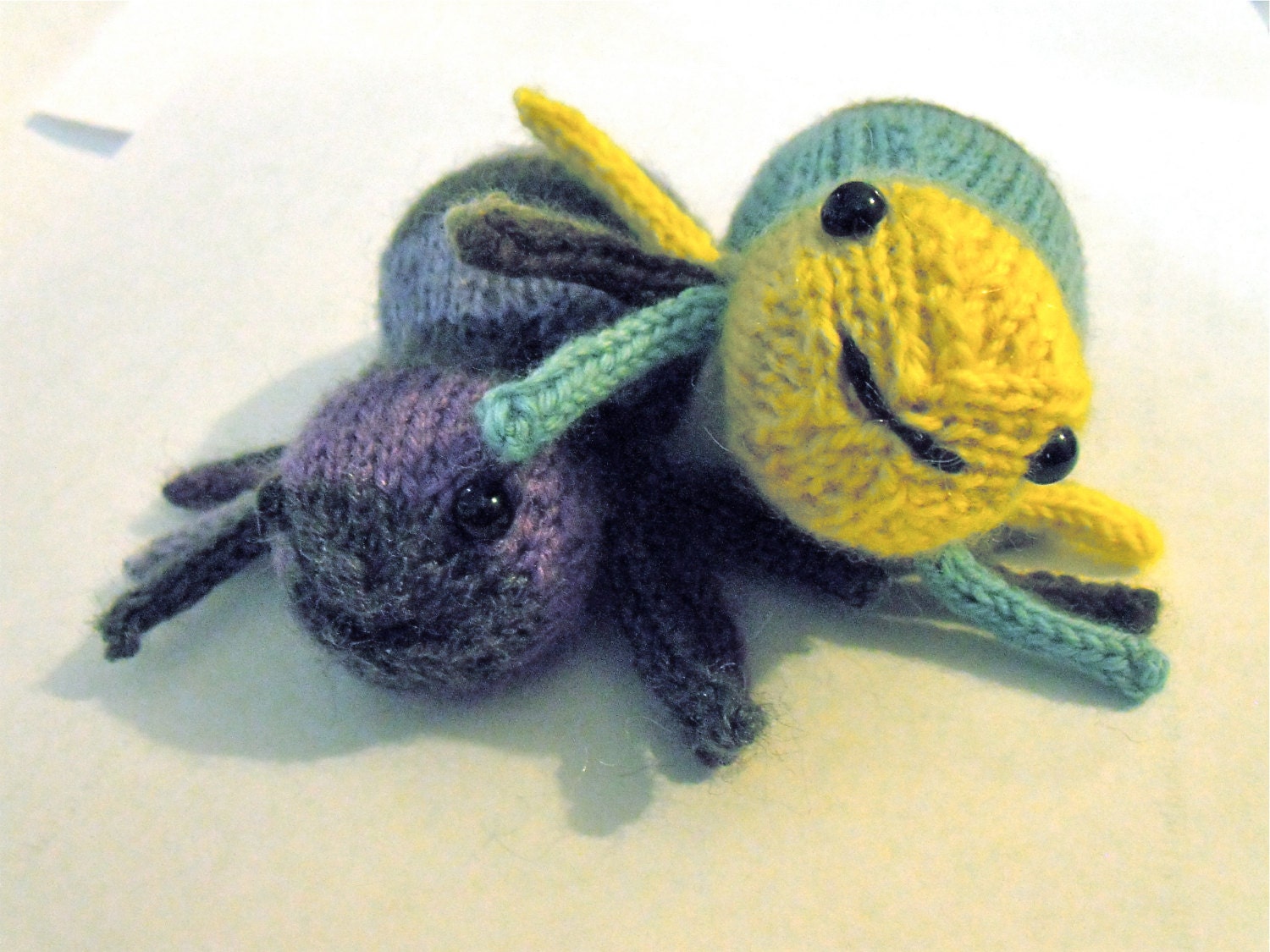 Stripy Sock Yarn Spider | Hand Knit Toy | Knitting Pattern - Etsy