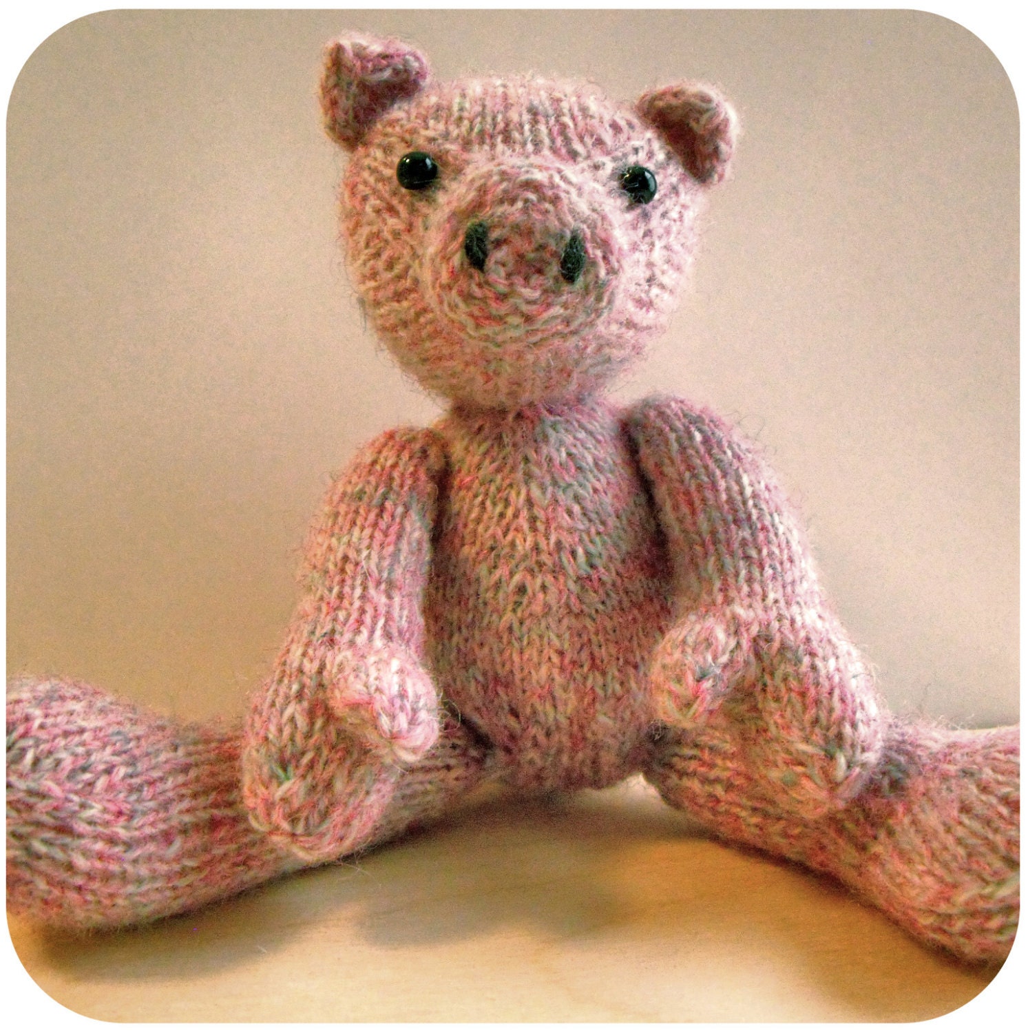 Little Pig Knitting Pattern | Knitted Pig Toy Pattern | Pig Amigurumi ...