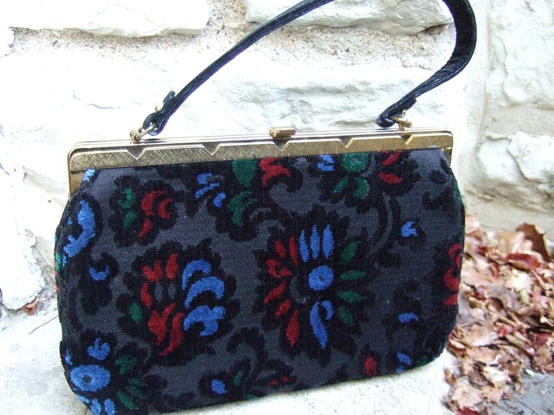 Vintage Brocade Tapestry Bag C 1960 - Etsy
