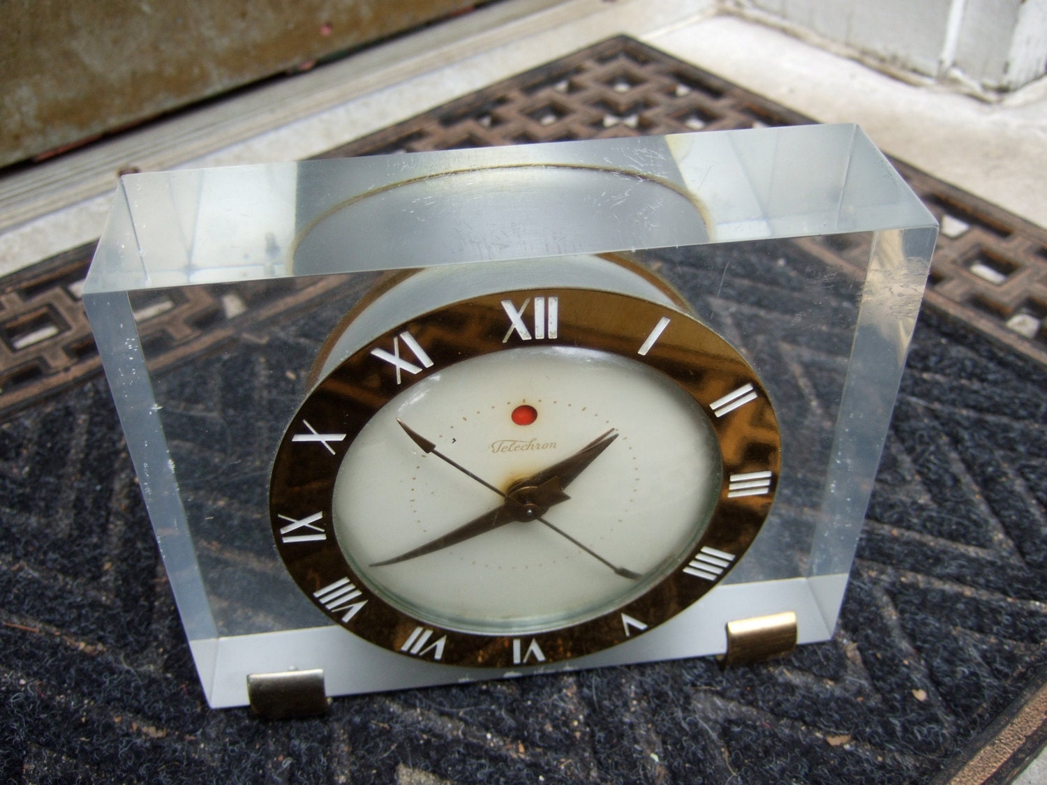 1950s Art Deco Lucite Clock by Telechron - Etsy
