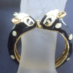 Charming Enamel Hinged Deer Bangle Bracelet - Etsy