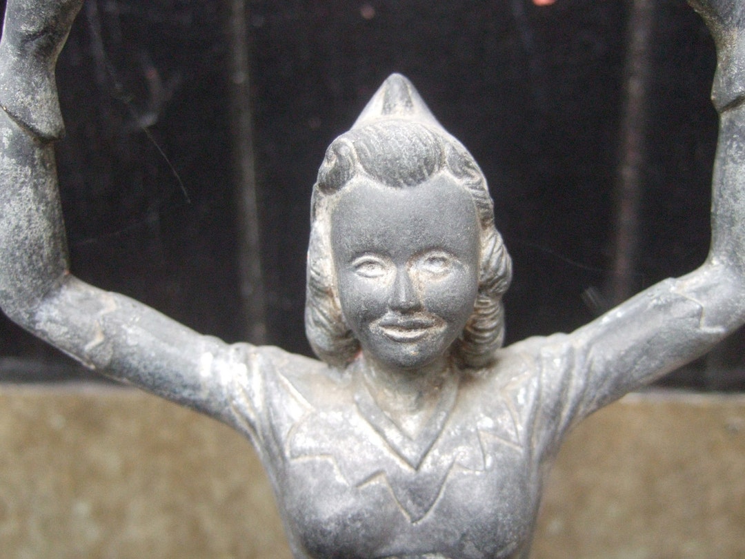 Figural Metal Woman Bell Ringer Statue C 1940s - Etsy