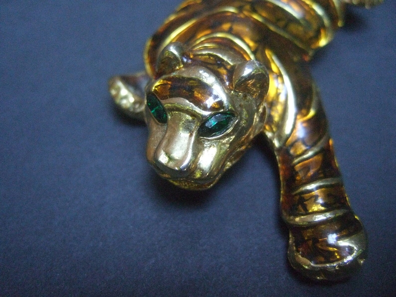 Stylized Large Gilt Metal Leopard Brooch - Etsy