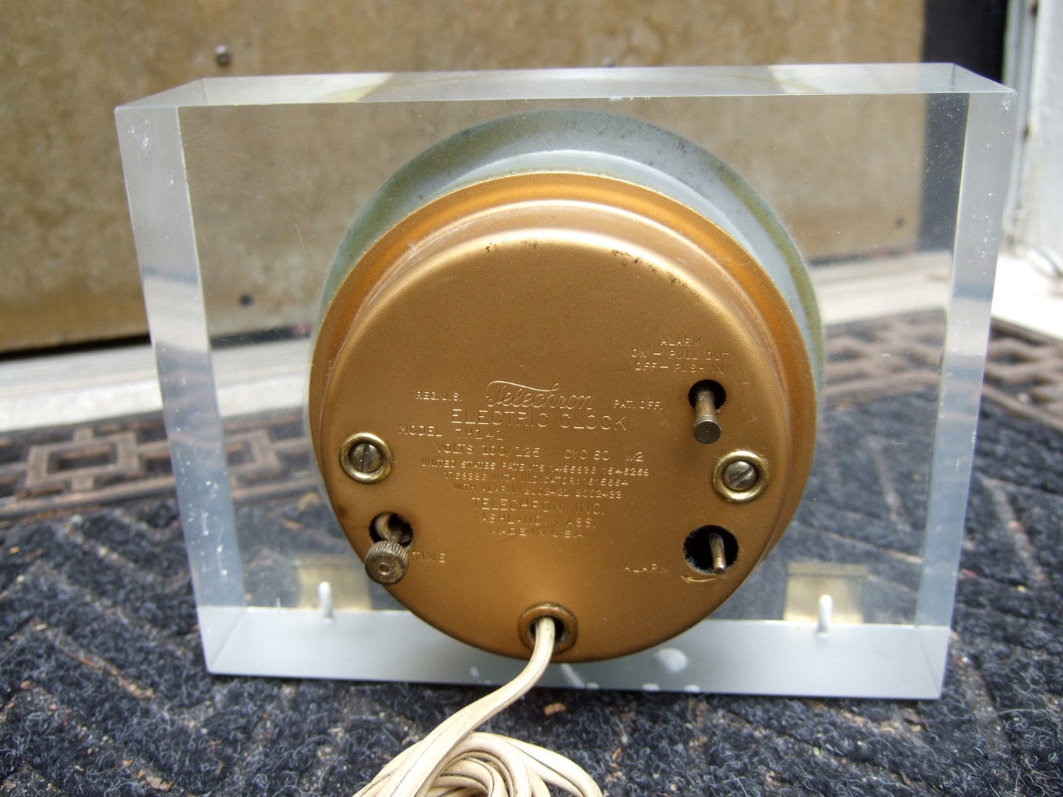 1950s Art Deco Lucite Clock by Telechron - Etsy