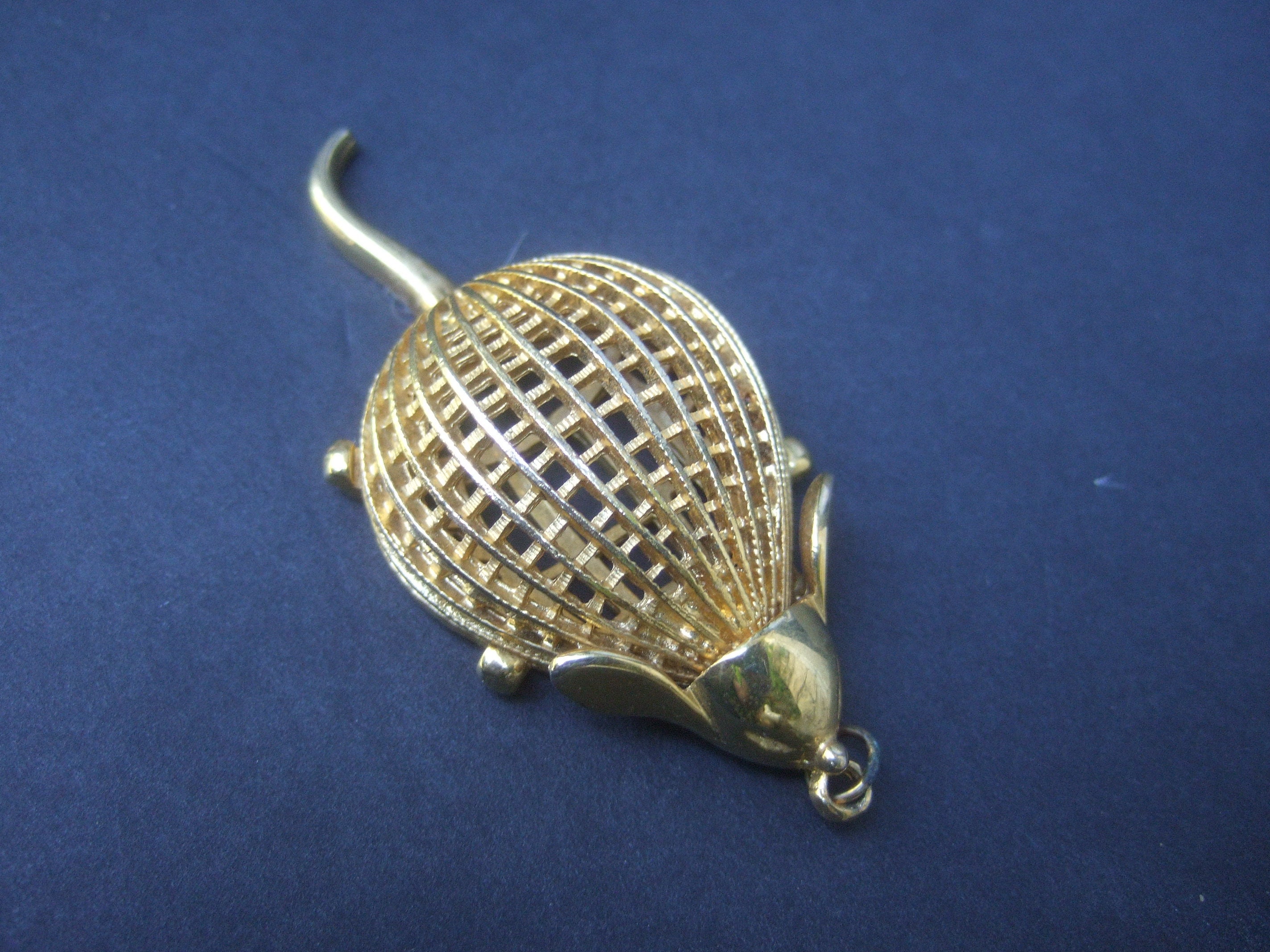 Whimsical Gilt Metal Large Scale Mouse Pendant C 1970s - Etsy