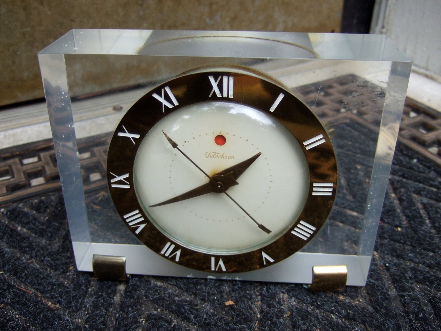 1950s Art Deco Lucite Clock by Telechron - Etsy