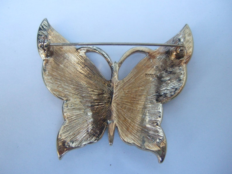 Elegant Green Enamel Crystal Butterfly Brooch - Etsy