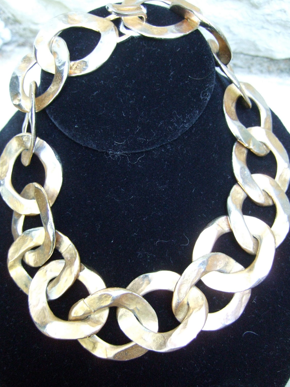 KEN LANE Vintage Gilt Link Chain Necklace C 1980 - Etsy