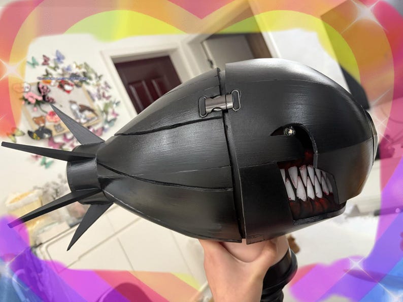 Chainsaw Man Reze Bomb Devil Cosplay Helmet LED Light-up Magnetic ...