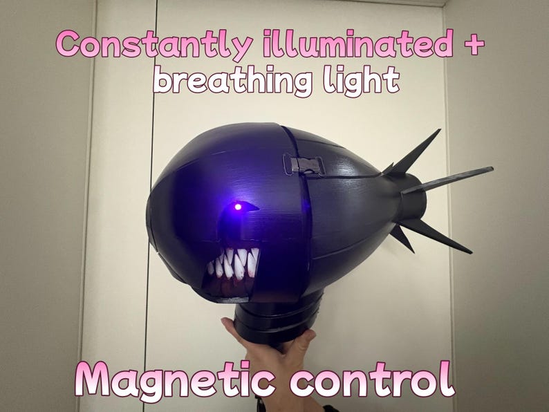 Chainsaw Man Reze Bomb Devil Cosplay Helmet LED Light-up Magnetic ...