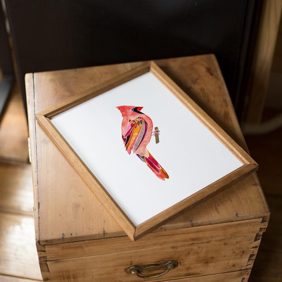 Red Cardinal Watercolor Art Print, Birding Gifts, State Bird Wall Art ...