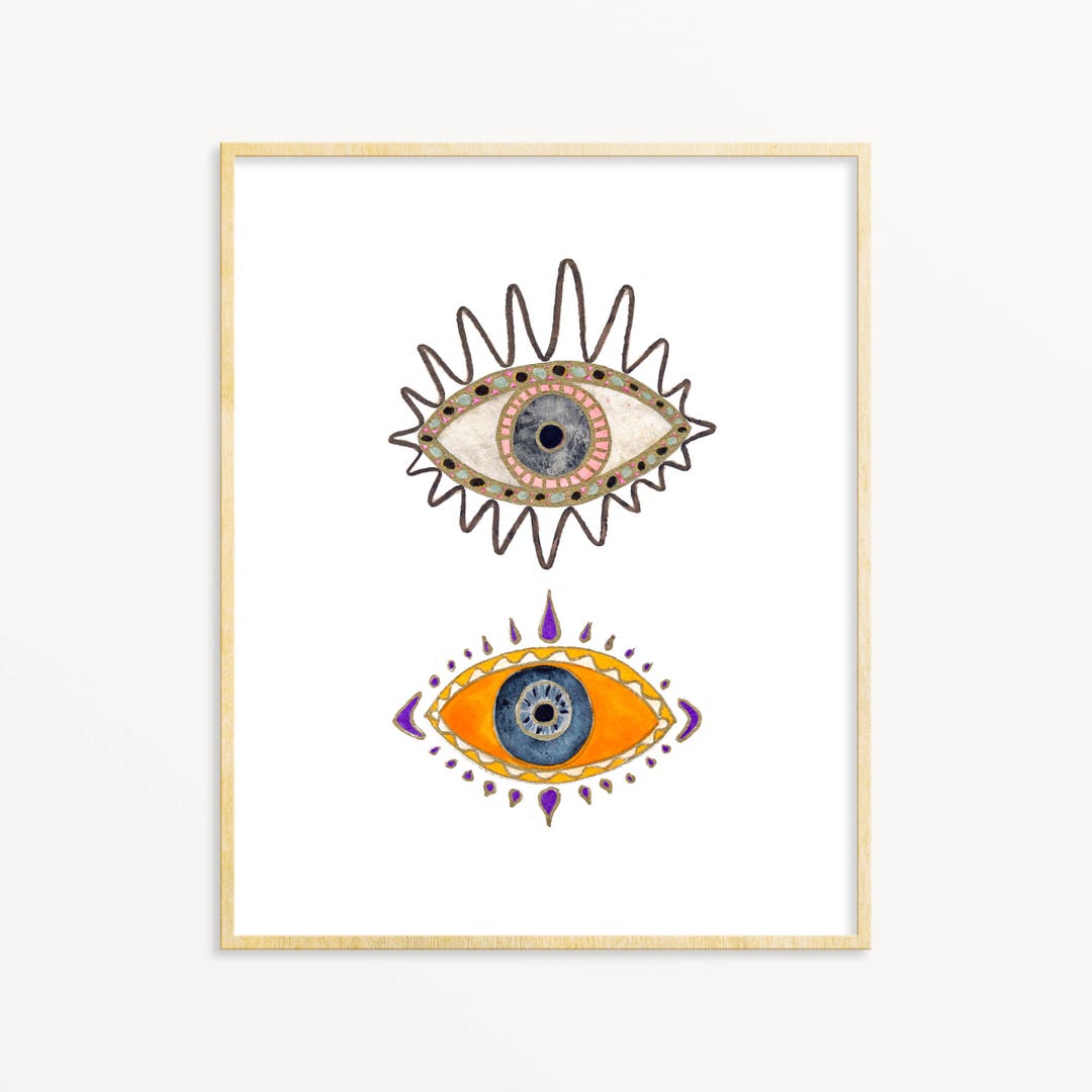 Evil Eye Art Print. Tribal Gypsy Girl Art Print. Boho Decor. - Etsy