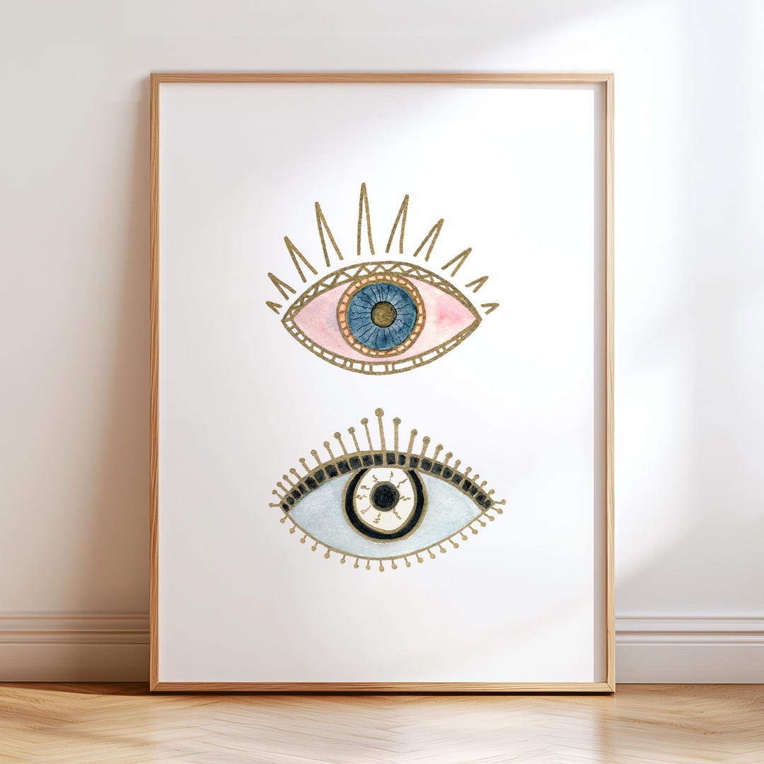 Pastel Watercolor Eye Art Print. Eye Painting Modern Boho Wall Art ...