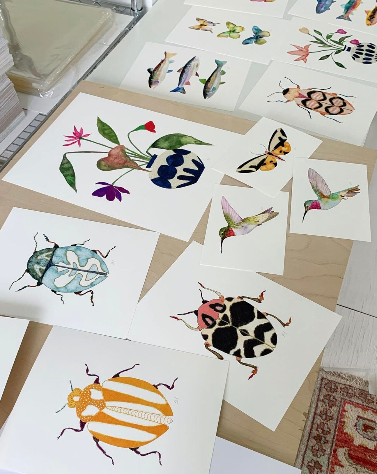 Light Blue Beetle Art Print. Pretty Bug Art. Nature Decor. | Etsy