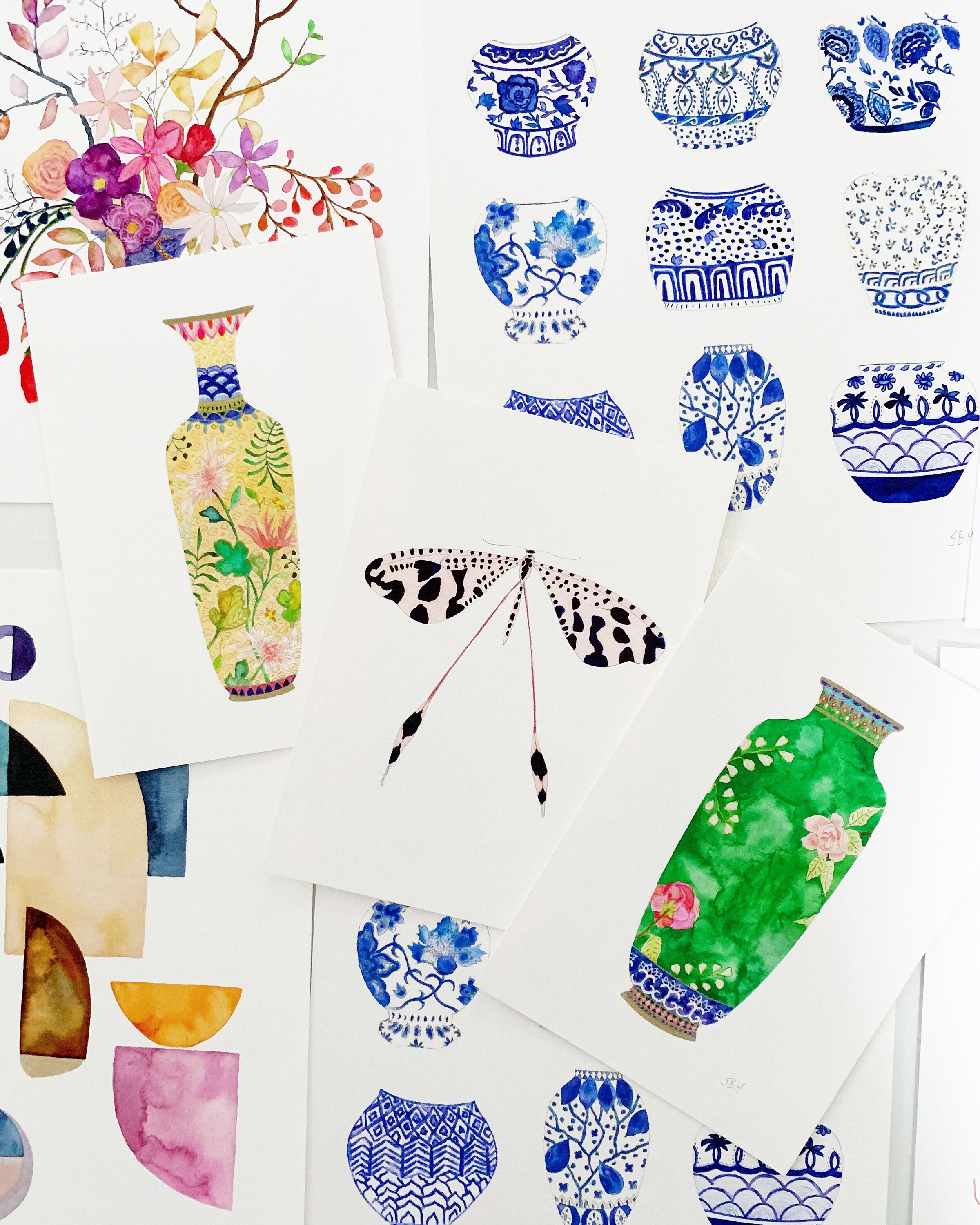 Painted Vase Art Print. Antique Chinese Vase Painting. - Etsy