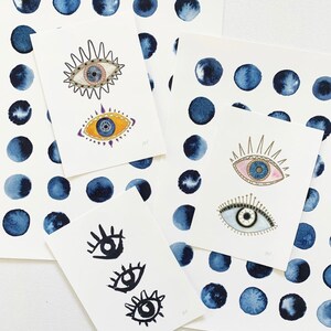 Evil Eye Art Print. Tribal Gypsy Girl Art Print. Boho Decor. Watercolor ...