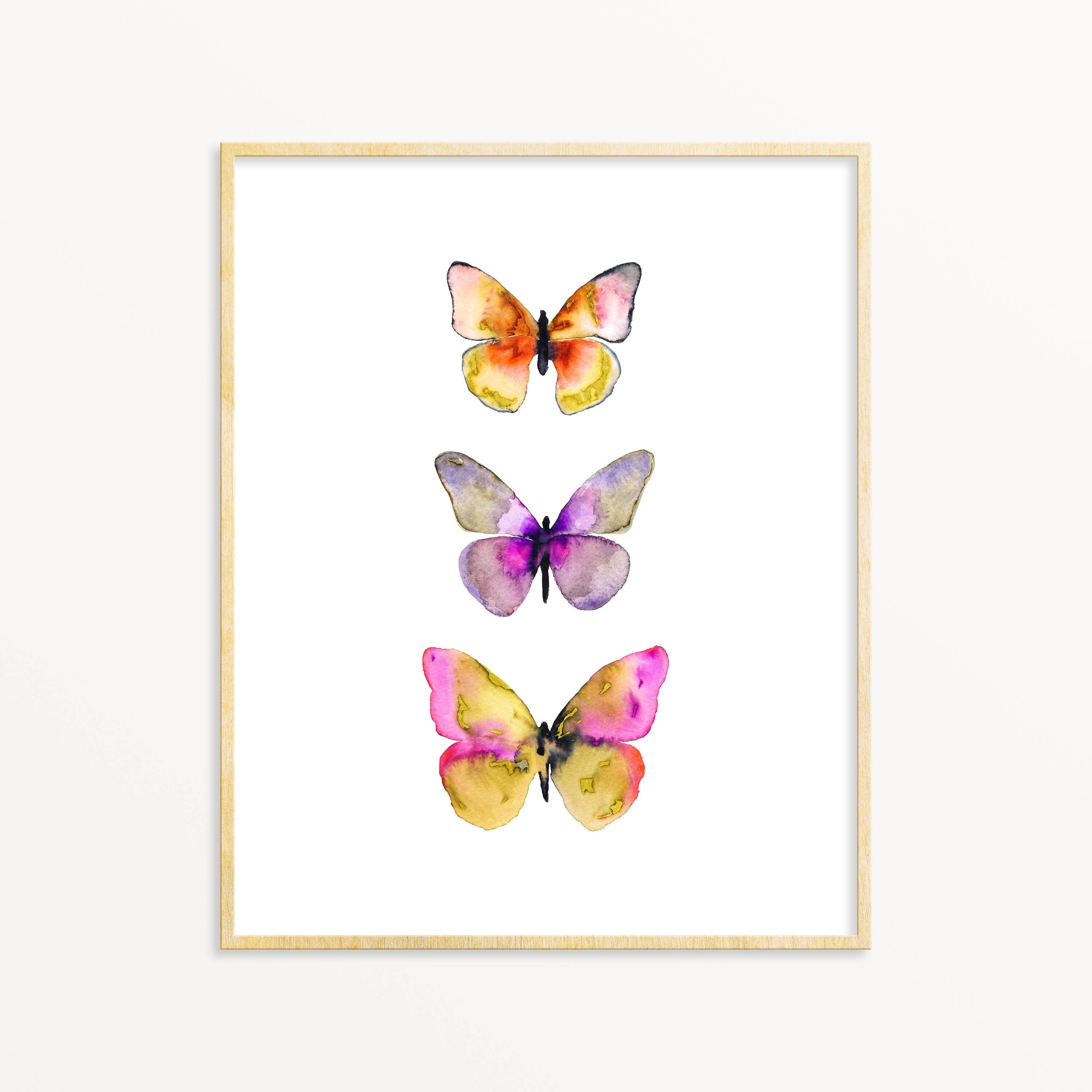 Art & Collectibles Prints Colorful Butterfly Art Print Watercolor ...