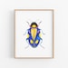 Blue Watercolor Bug Art Print, Colorful Boys Room Decor, Montessori ...
